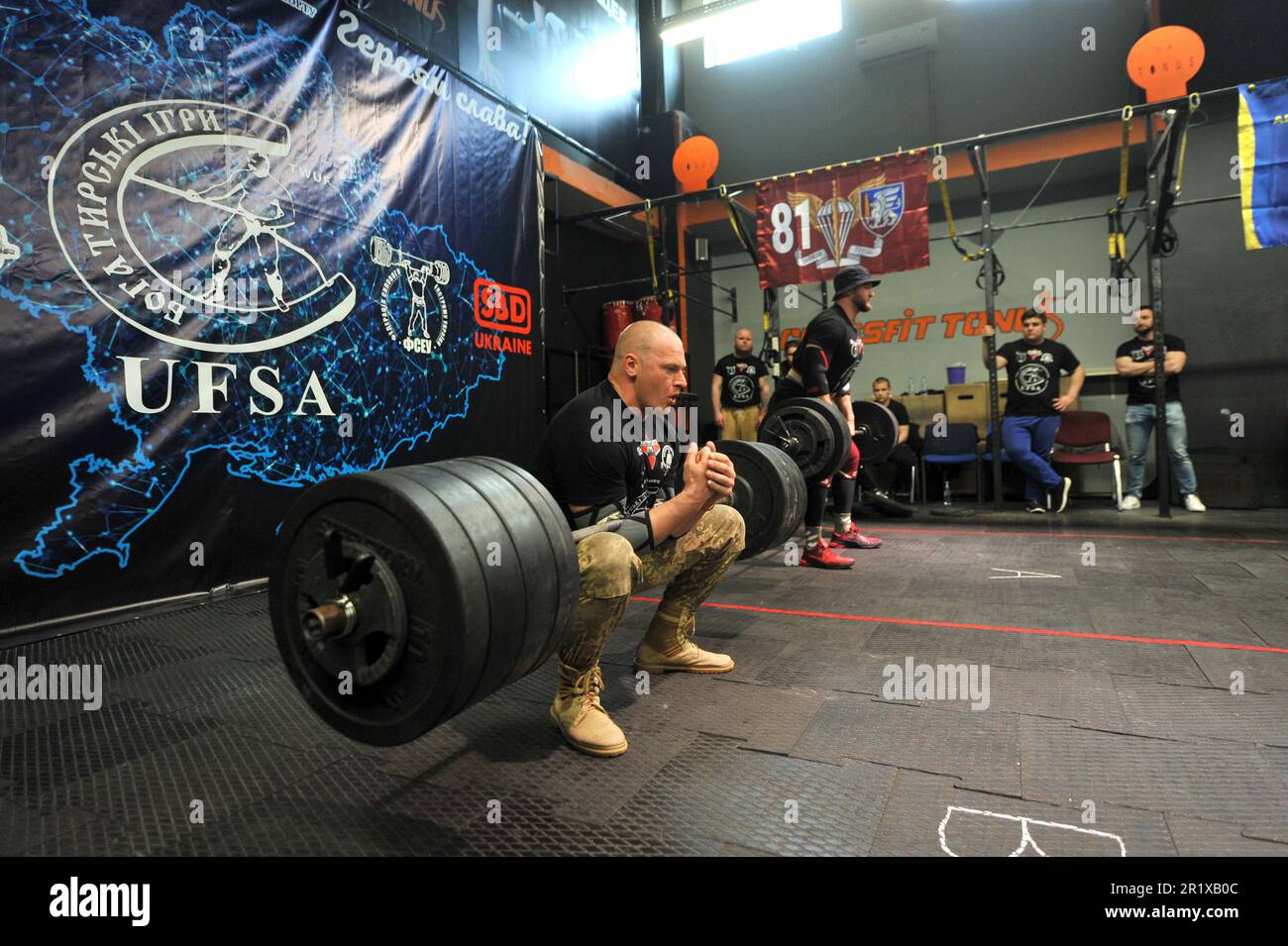 Non Exclusive: ZAPORIZHZHIA, UKRAINE - MAY 04, 2023 - An athlete ...