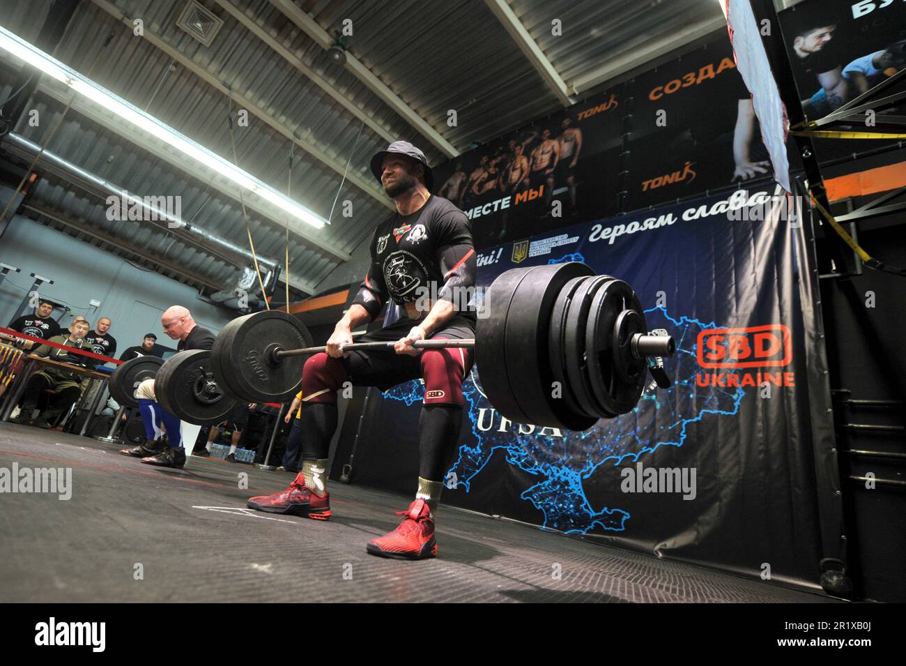 Non Exclusive: ZAPORIZHZHIA, UKRAINE - MAY 04, 2023 - An athlete ...