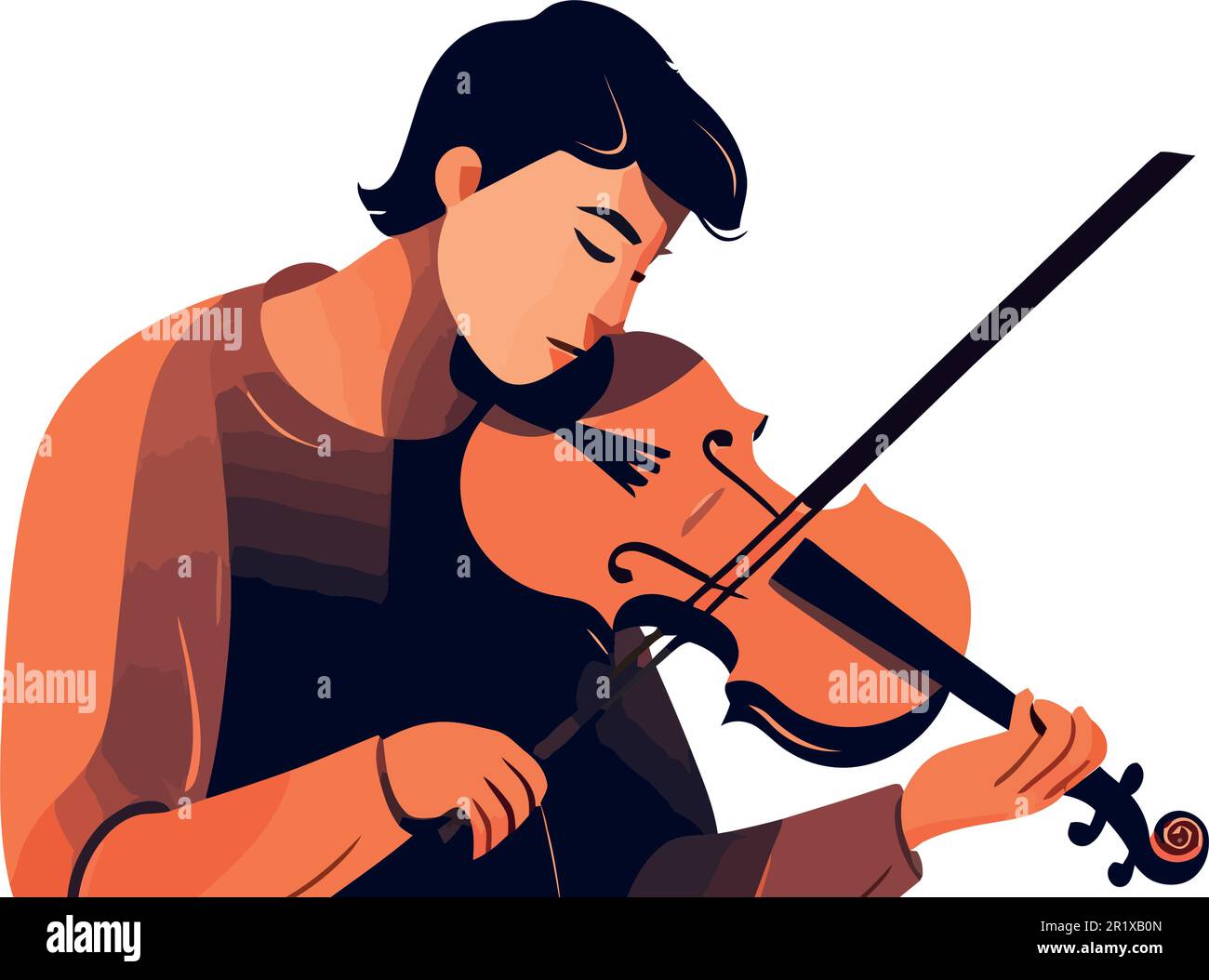 Adult woman violinist playing violin Cut Out Stock Images & Pictures ...