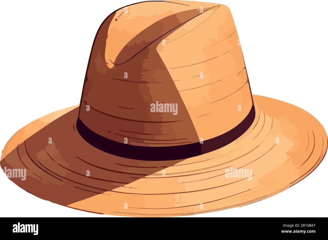 Travel straw hat woman Stock Vector Images - Alamy