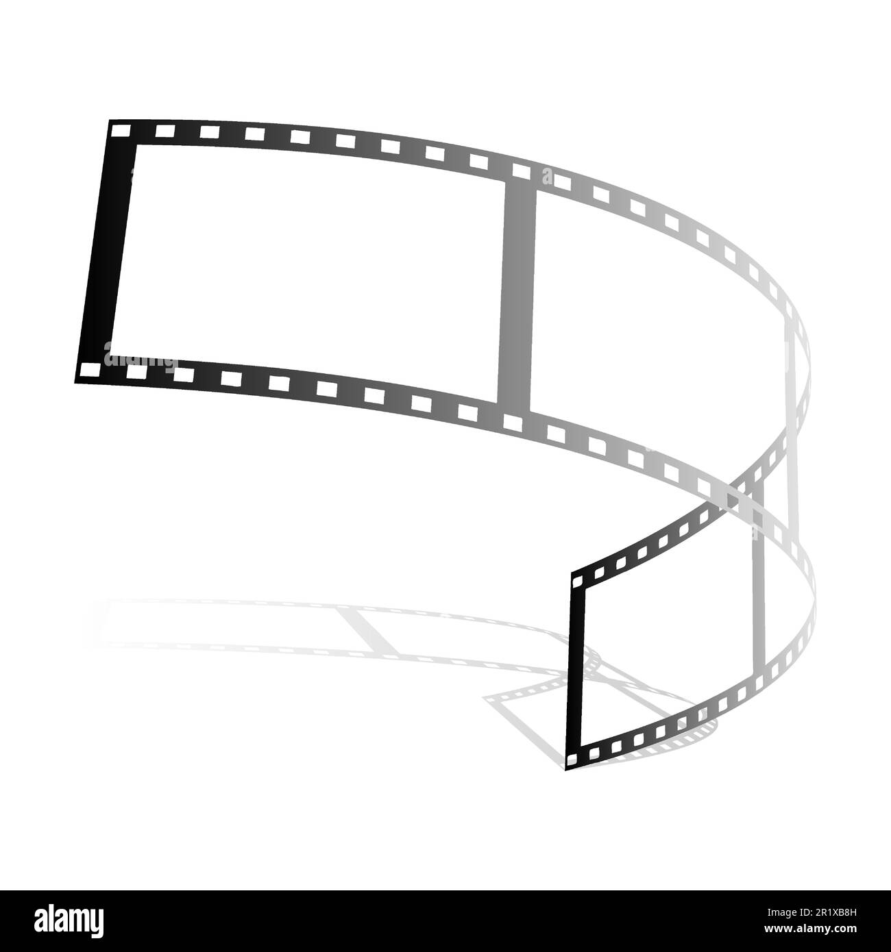 Movie film ribbon. Narrow strip of 35 mm tape. Classic film for cameras ...