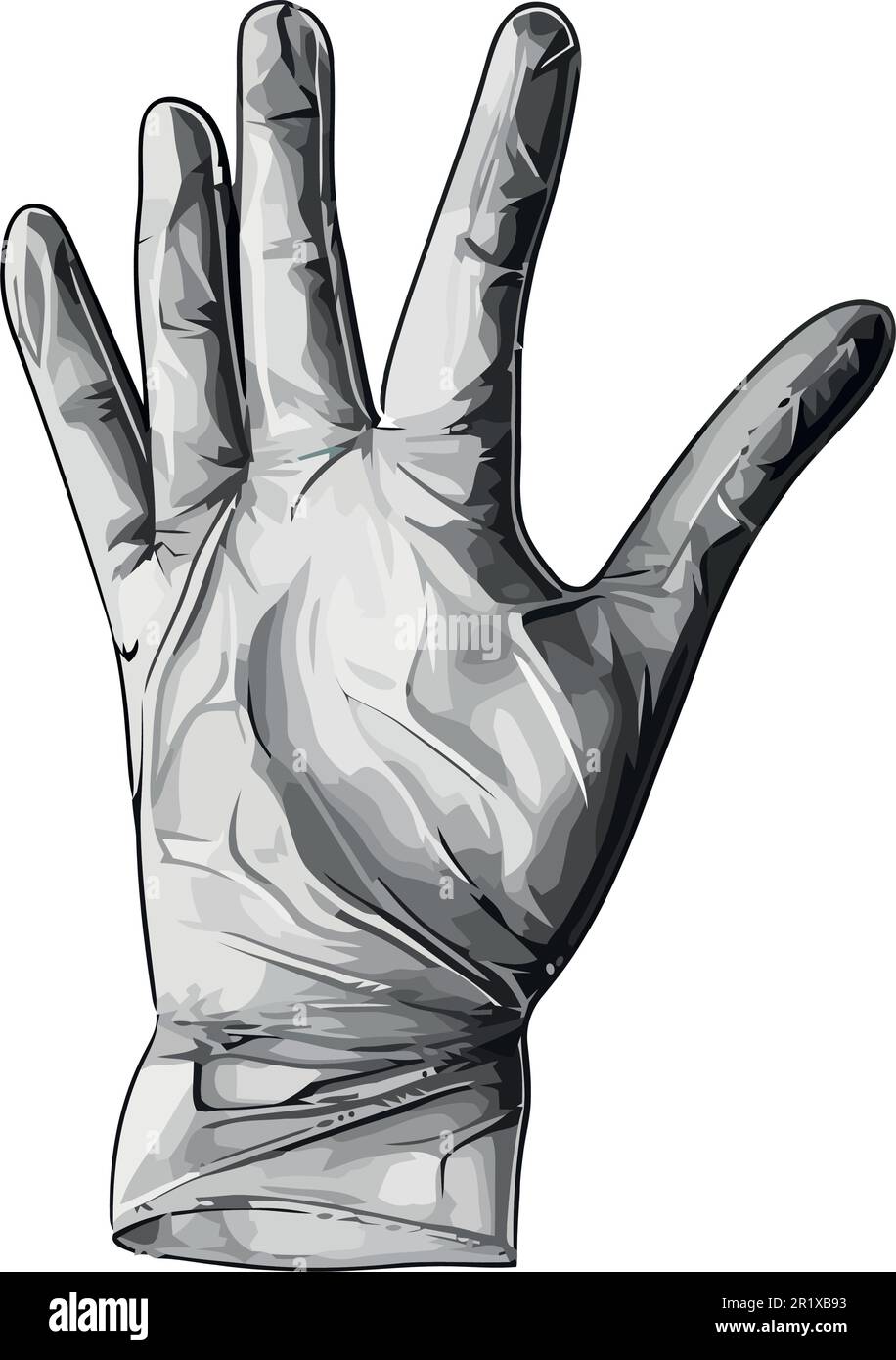Black glove pointing Stock Vector Images - Alamy