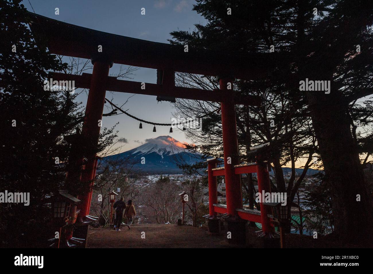 Shimoyoshida, Japan - December 27, 2019. Mount fuji as seen from the ...