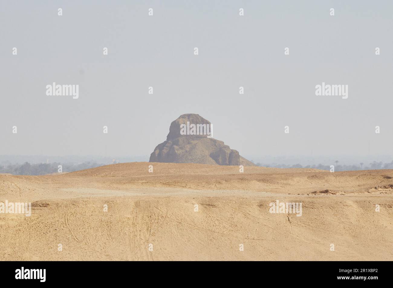 A view of the Black Pyramid, as seen from the Bent Pyramid at Dahshur ...