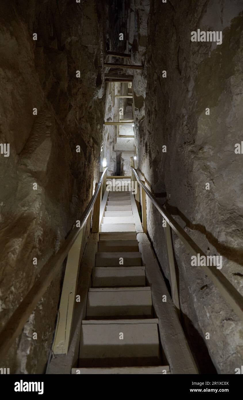 The unique Bent Pyramid of Dahshur, Egypt, built by the Pharaoh Sneferu ...