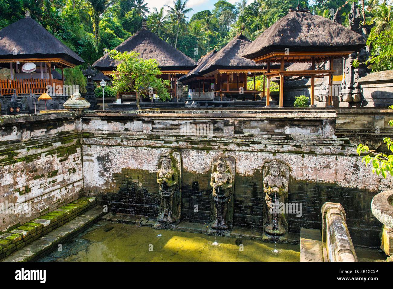 Famous Elephant temple celebrating hinduism tradition in Bali Indonesia ...