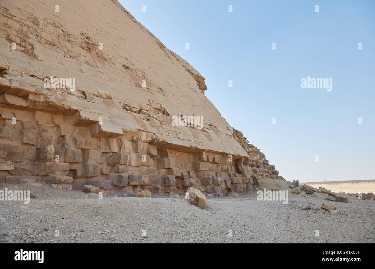 The unique Bent Pyramid of Dahshur, Egypt, built by the Pharaoh Sneferu of the Old Kingdom's 4th ...