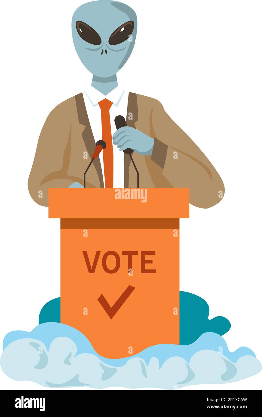 Conspiracy theory, alien balloting as president Stock Vector Image ...