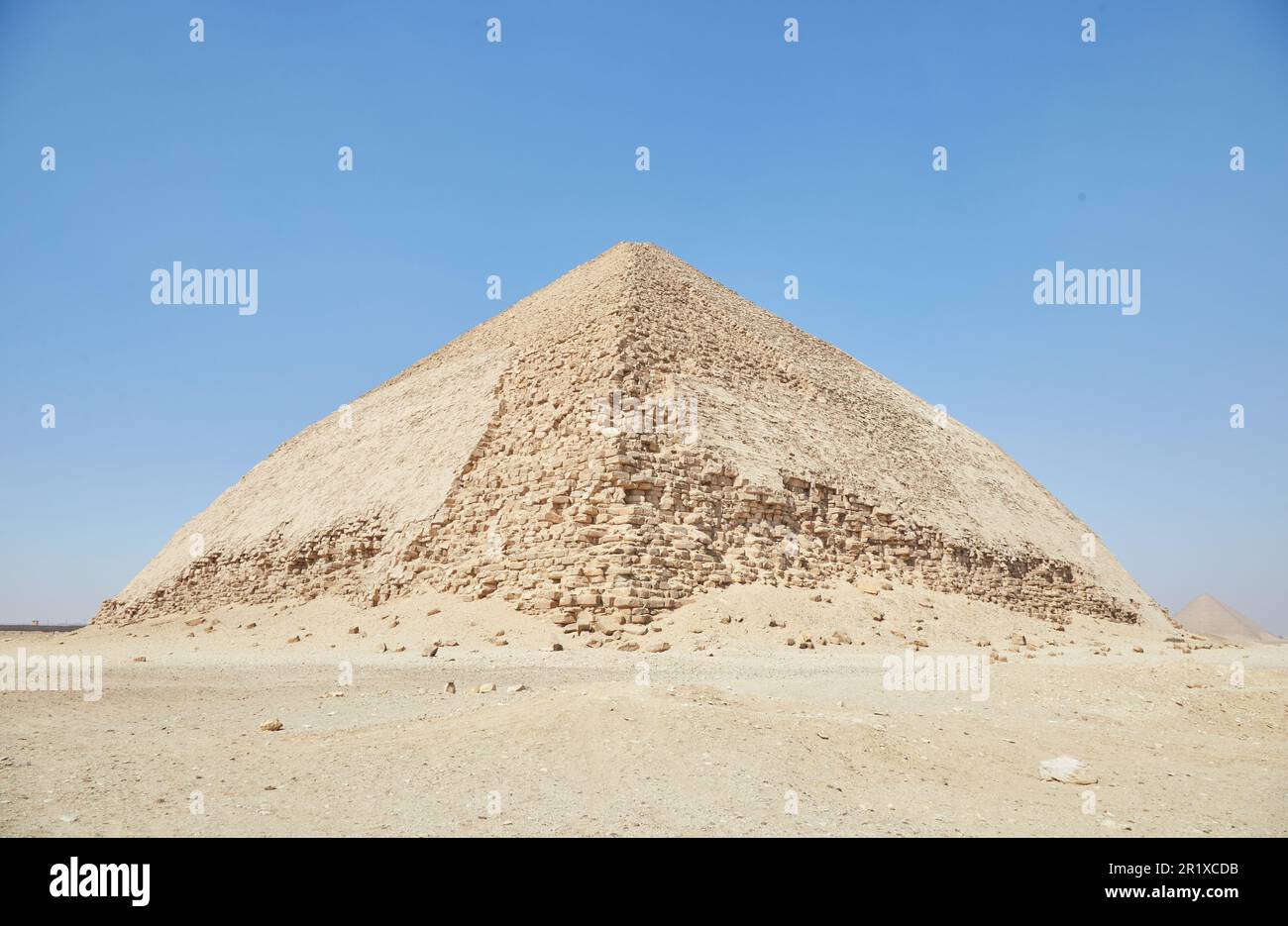 The unique Bent Pyramid of Dahshur, Egypt, built by the Pharaoh Sneferu ...