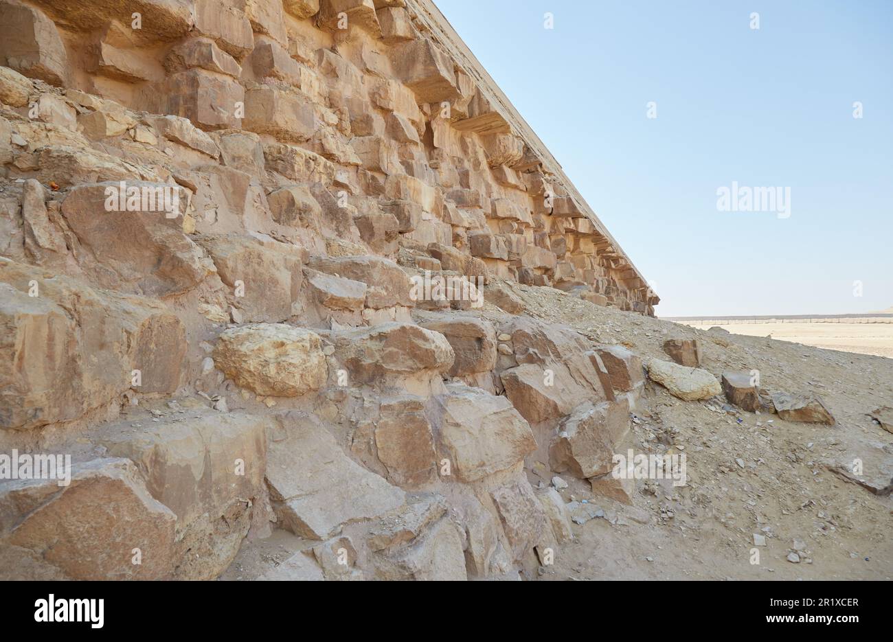 The unique Bent Pyramid of Dahshur, Egypt, built by the Pharaoh Sneferu ...