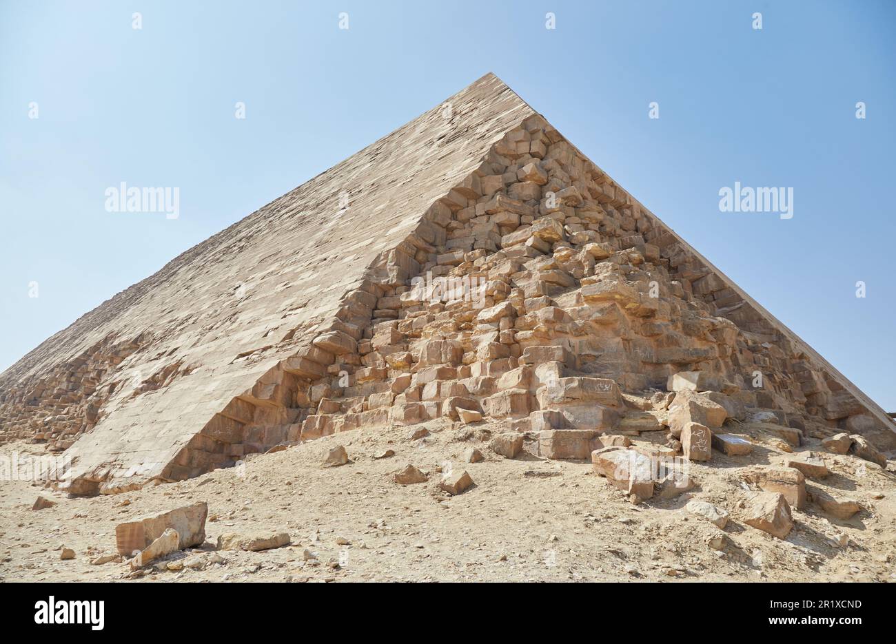 The unique Bent Pyramid of Dahshur, Egypt, built by the Pharaoh Sneferu of the Old Kingdom's 4th ...