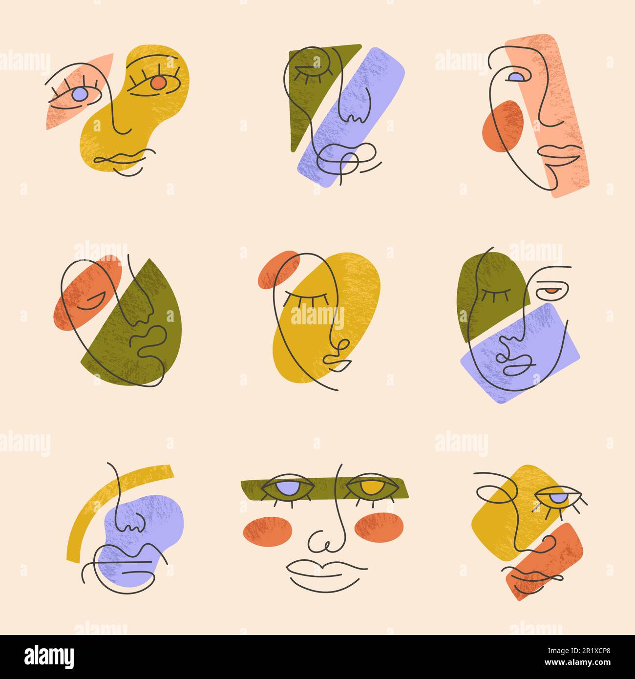 Abstract flowers various shapes Stock Vector Images - Alamy