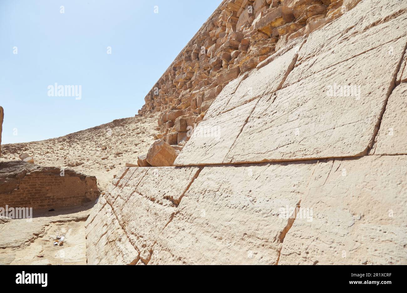 The unique Bent Pyramid of Dahshur, Egypt, built by the Pharaoh Sneferu ...