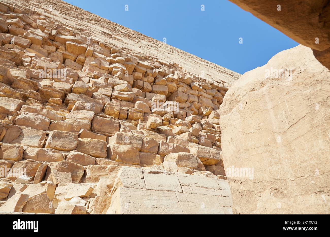 The unique Bent Pyramid of Dahshur, Egypt, built by the Pharaoh Sneferu of the Old Kingdom's 4th ...