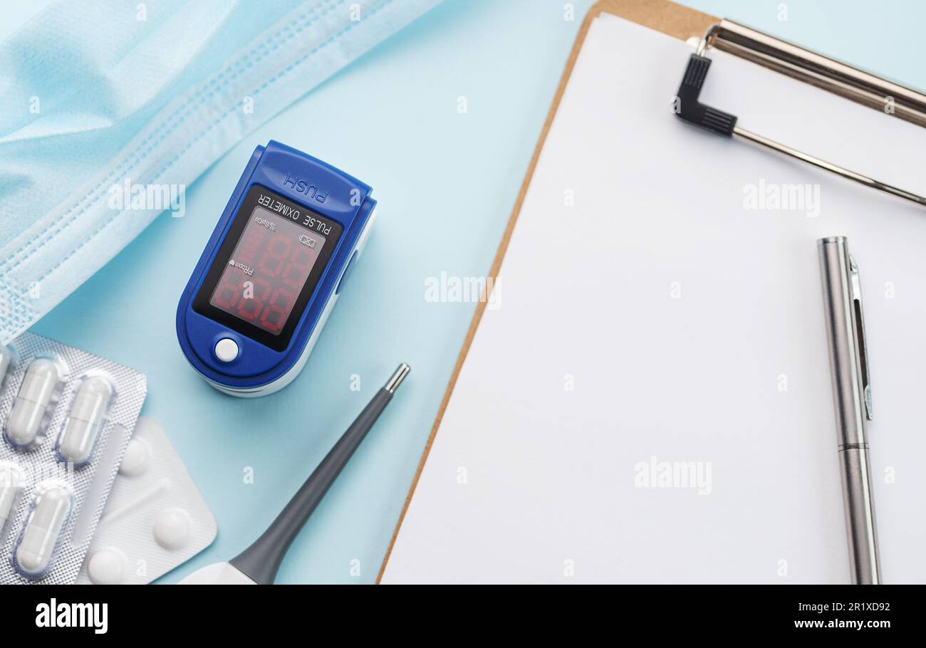 Medical kit for the prevention and treatment of coronavirus. Mask, test ...