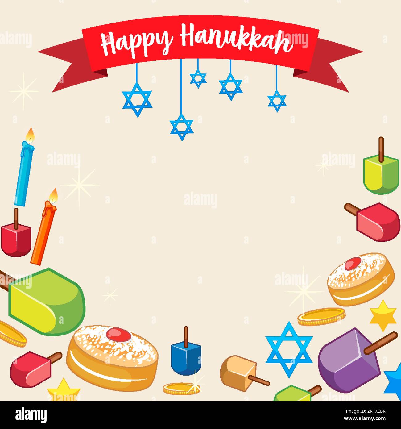 Happy Hanukkah Poster Template illustration Stock Vector Image & Art ...