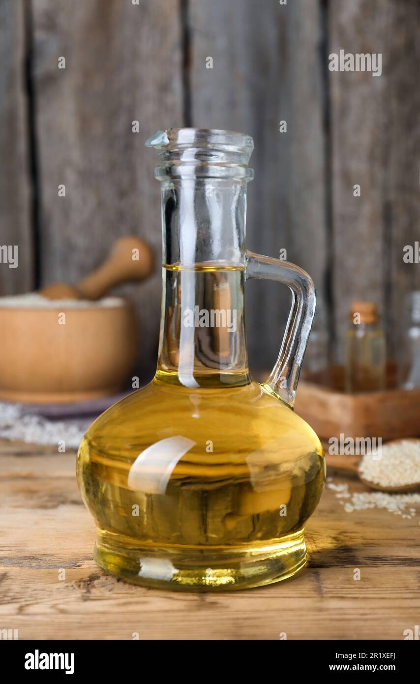 Glass jug sesame oil hi-res stock photography and images - Alamy