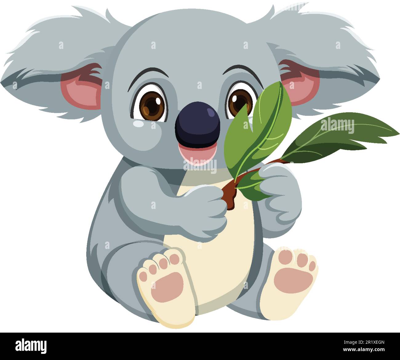 Cute koala cartoon character isolated illustration Stock Vector Image ...