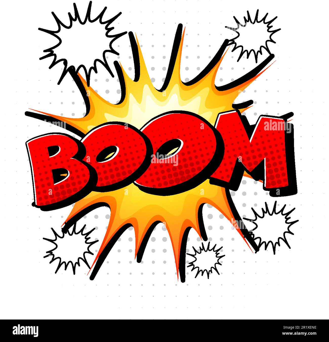 Boom retro comic speech bubble and effect in pop art style illustration ...