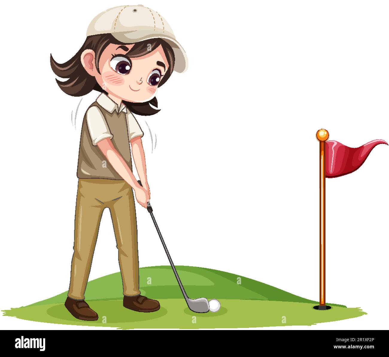 Isolated professional golfer cartoon character illustration Stock Vector Image & Art - Alamy