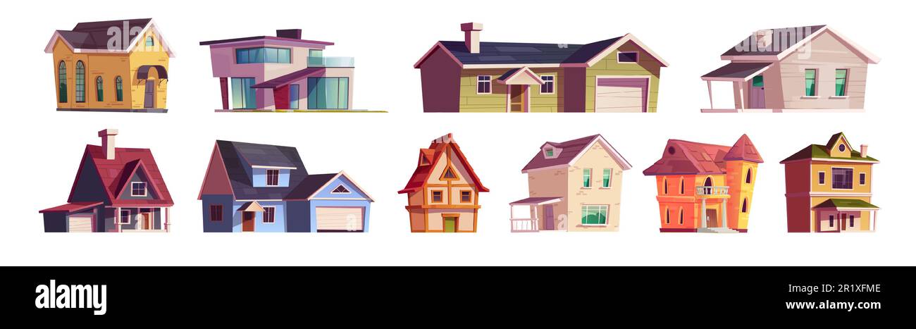 Modern town house terrace Cut Out Stock Images & Pictures - Alamy