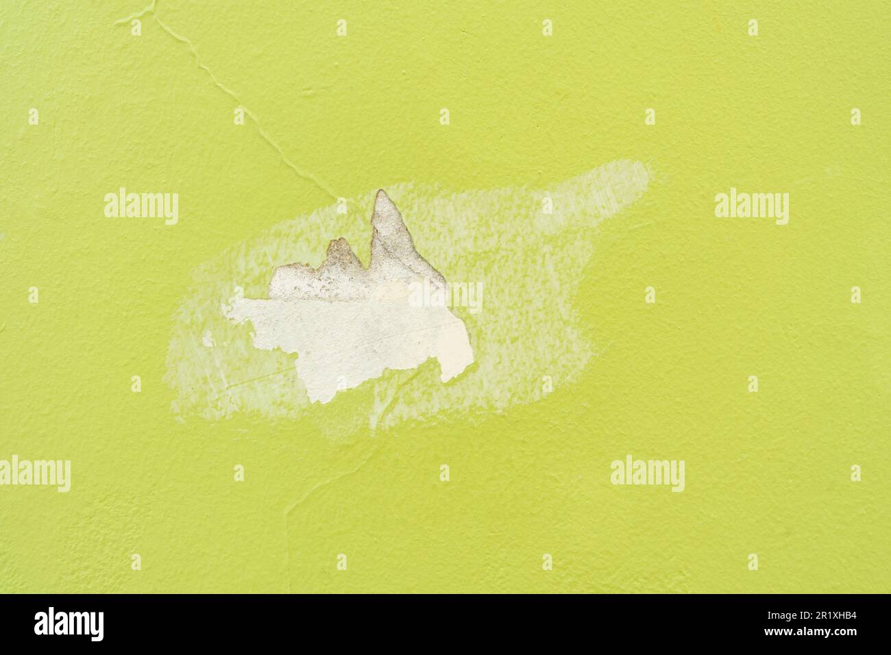 Green concrete weathered wall with flaking paint background/textured ...