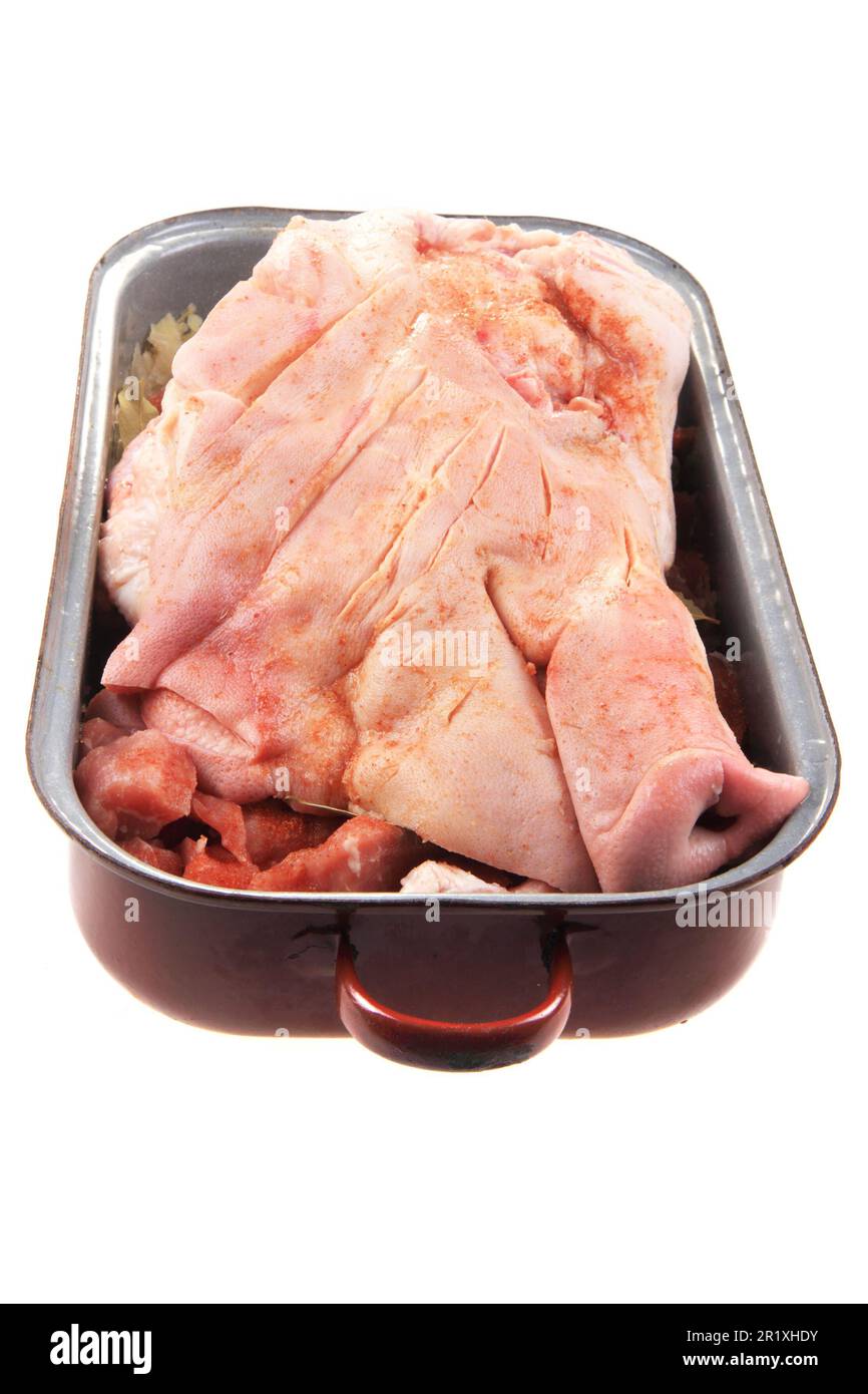 Butchered pig head Cut Out Stock Images & Pictures - Alamy