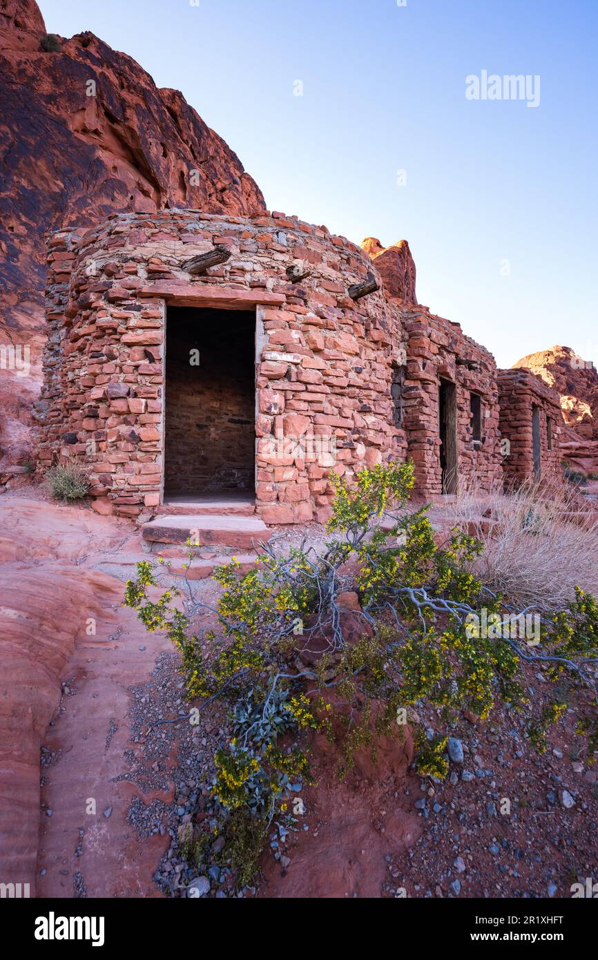 Stone Cabins at the Valley of Fire State Park, Nevada Stock Photo - Alamy