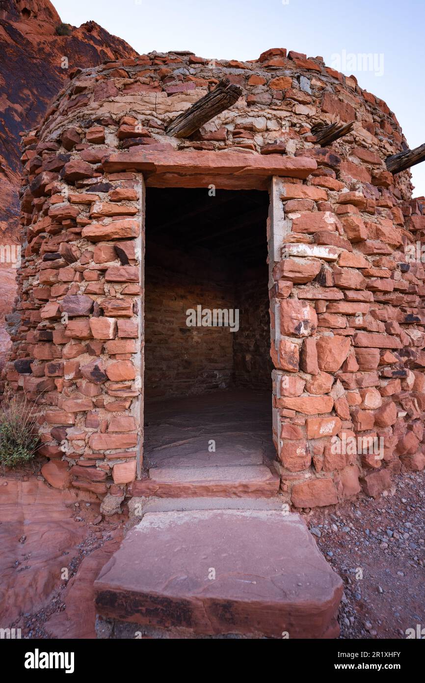 Stone Cabins at the Valley of Fire State Park, Nevada Stock Photo - Alamy