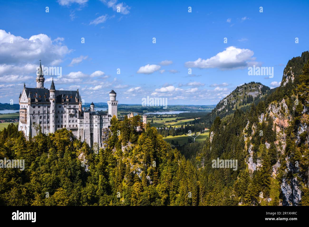 The Majestic Neuschwanstein Castle in the Bavarian Alps - Germany Stock ...