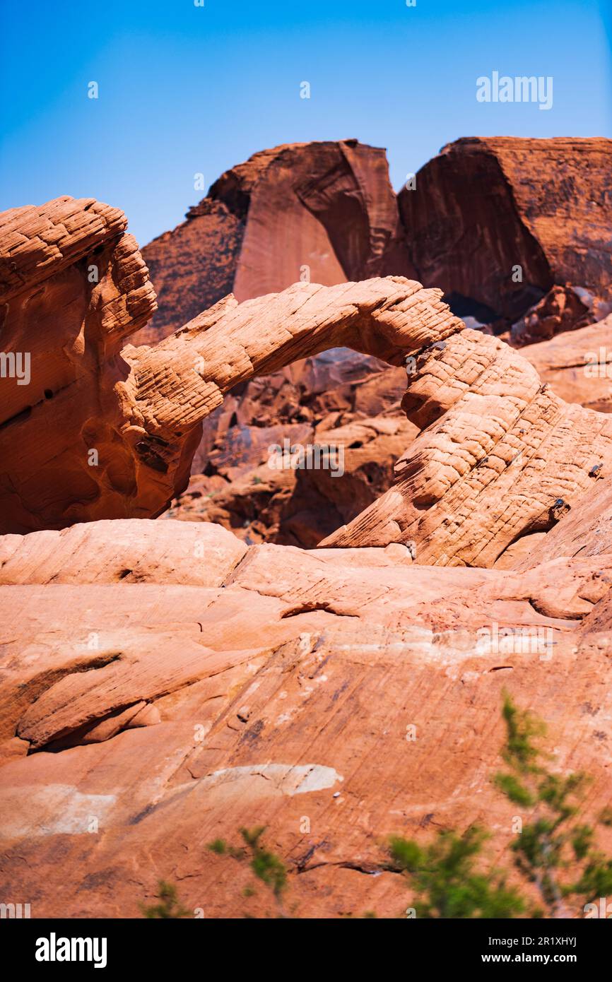 Arch Rock at the Valley of Fire State Park, Nevada Stock Photo - Alamy