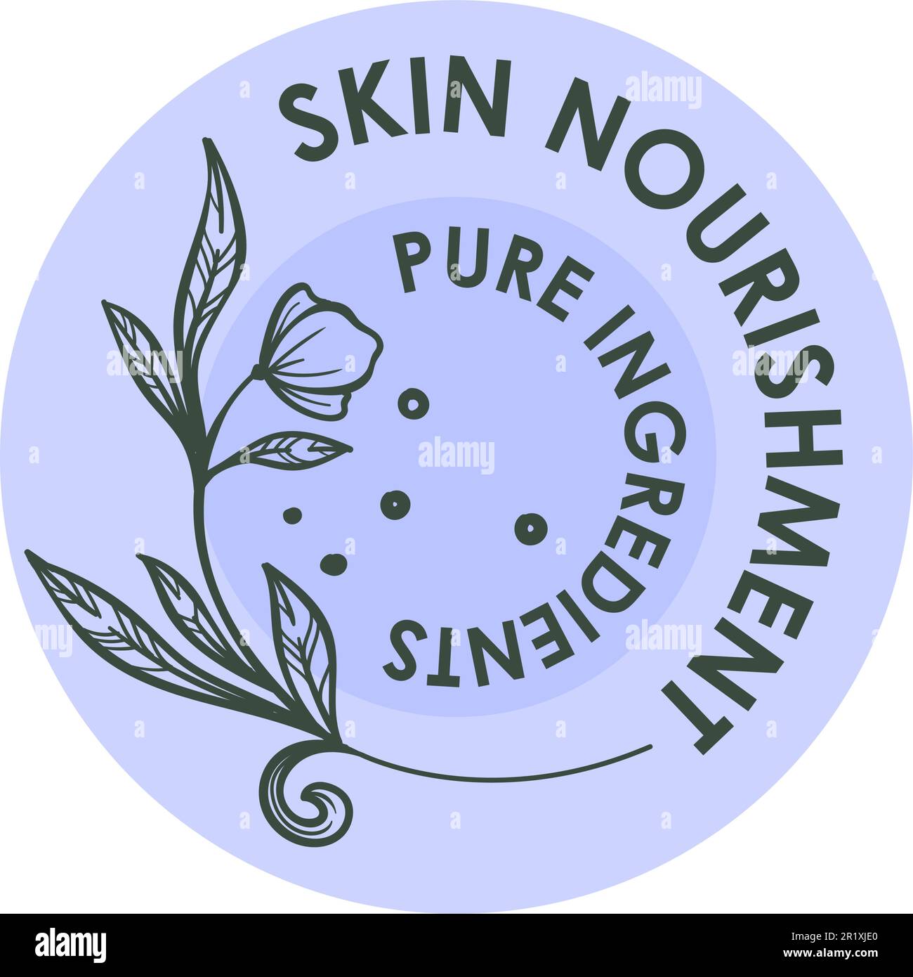 Skin nourishment with pure ingredients, vector Stock Vector Image & Art ...