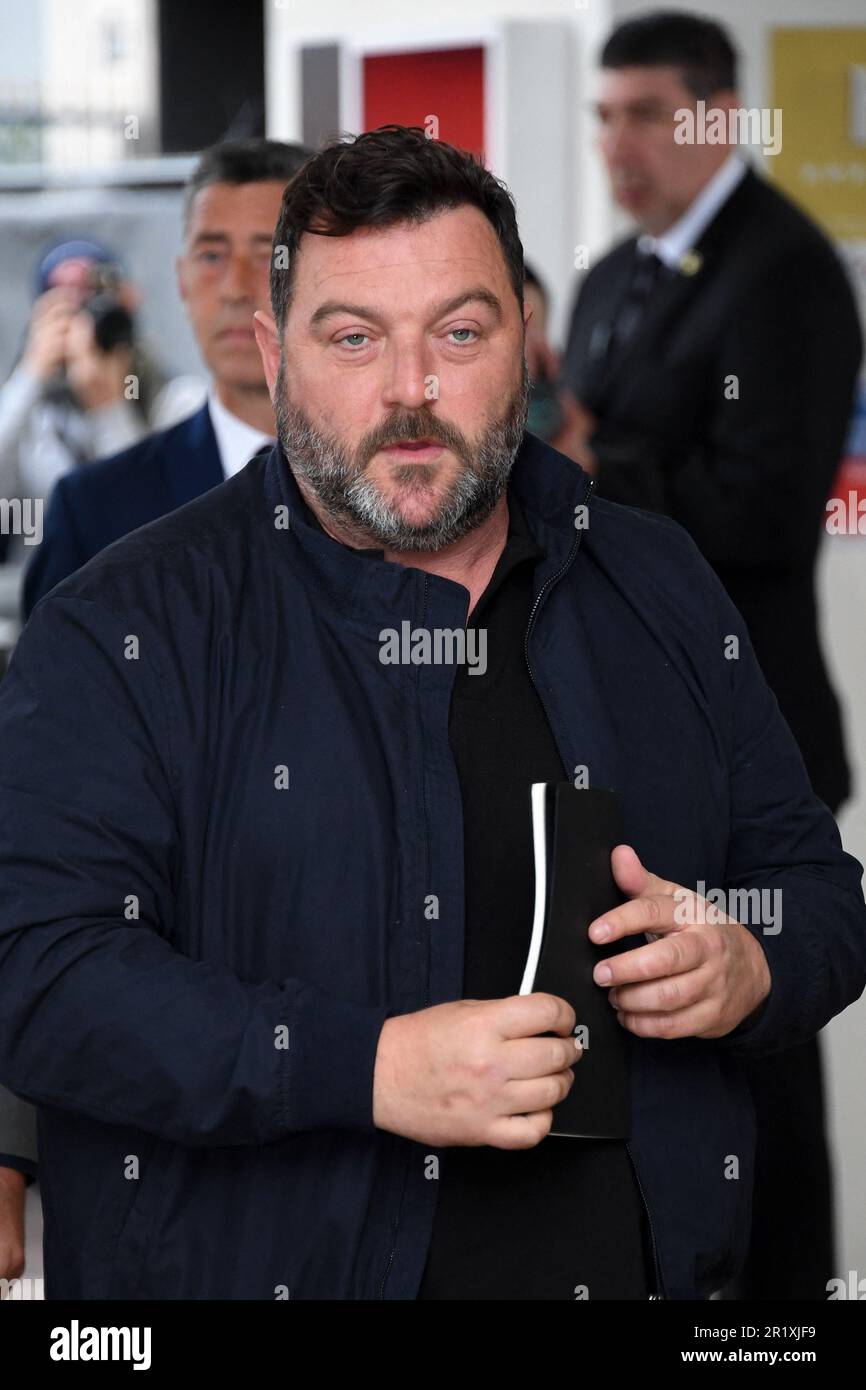 Cannes, France. 15th May, 2023. Denis Menochet attending the Jury dinner ahead of the 76th ...