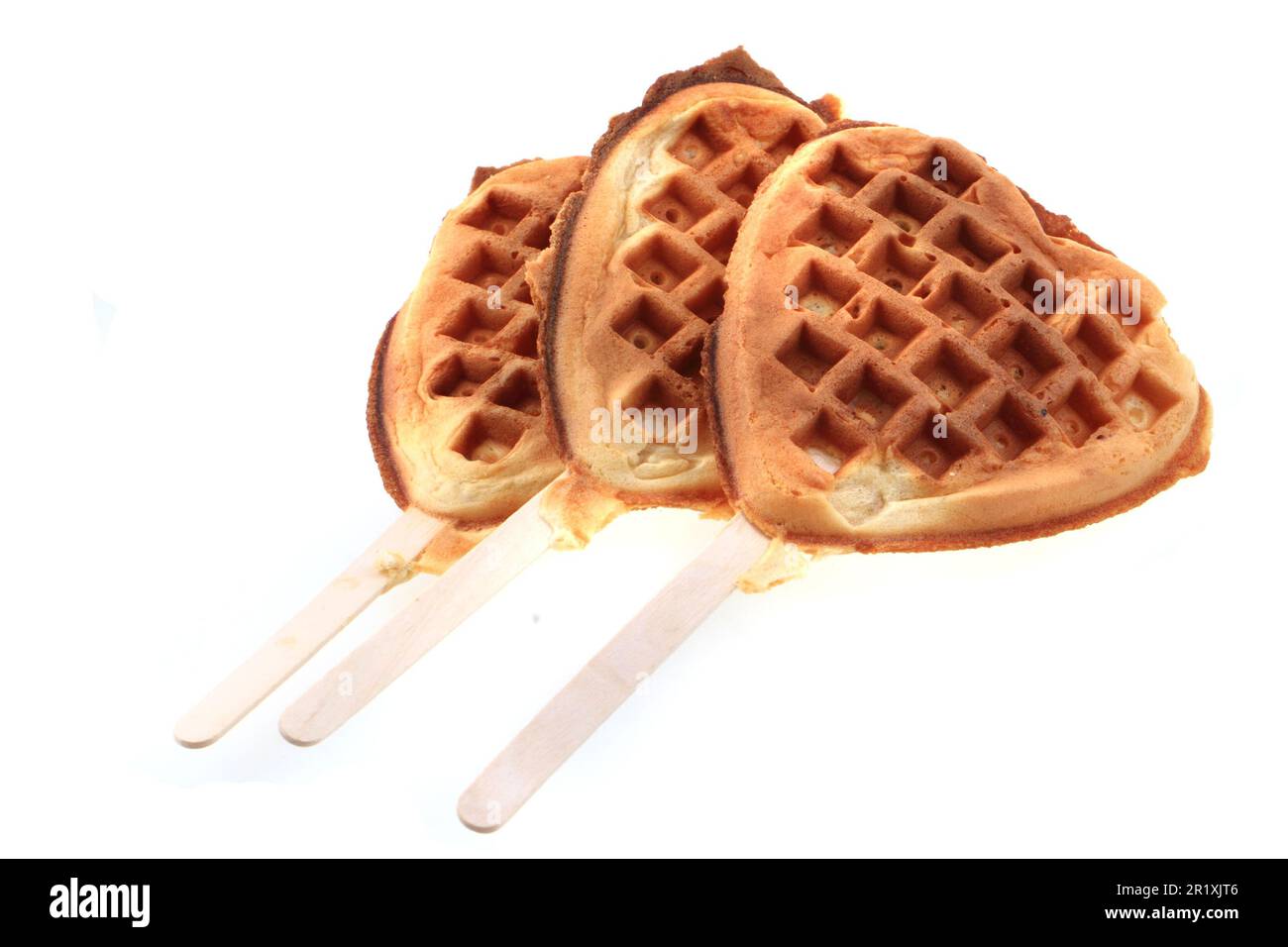 waffles heart isolated on the white background Stock Photo - Alamy