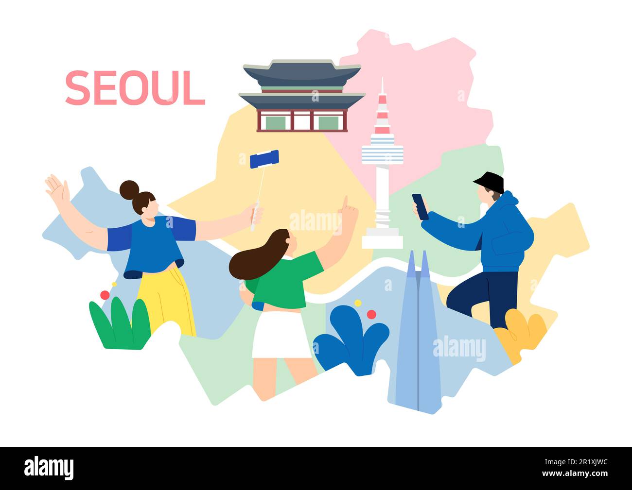 Map of seoul districts hi-res stock photography and images - Alamy