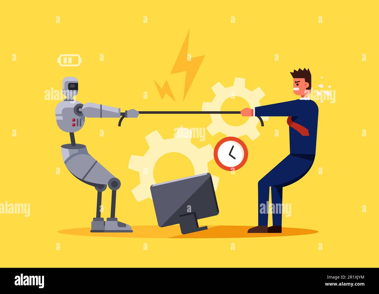 Robot versus human hi-res stock photography and images - Alamy