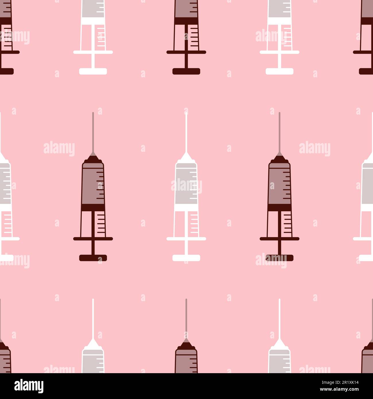 seamless pink pattern medicine syringes vector in illustation Stock ...
