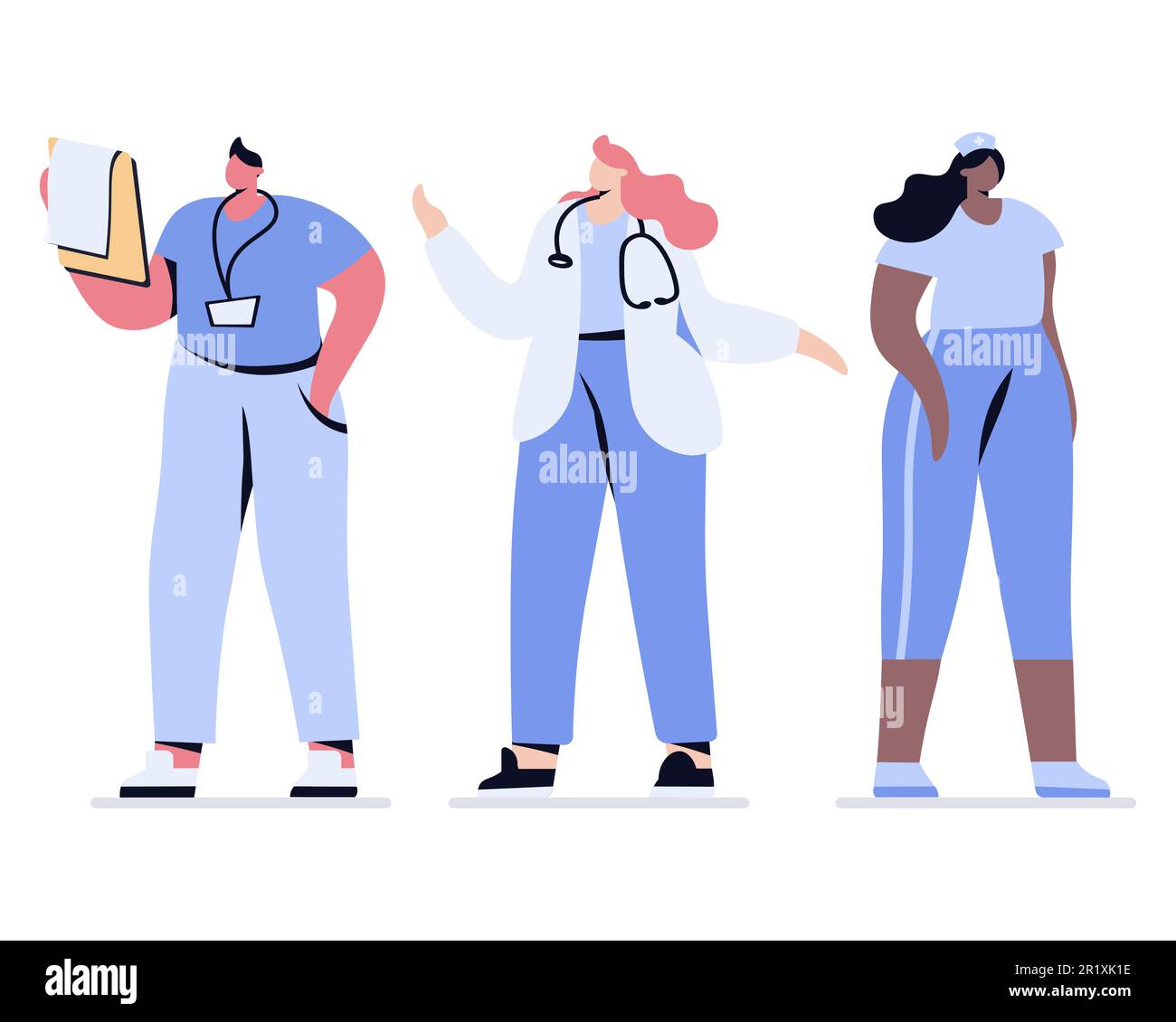 medical person people vector doctors and nurses Stock Vector Image ...