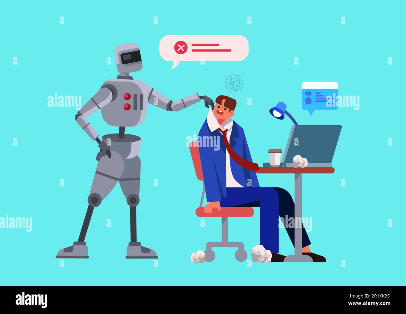 Robot versus human hi-res stock photography and images - Alamy