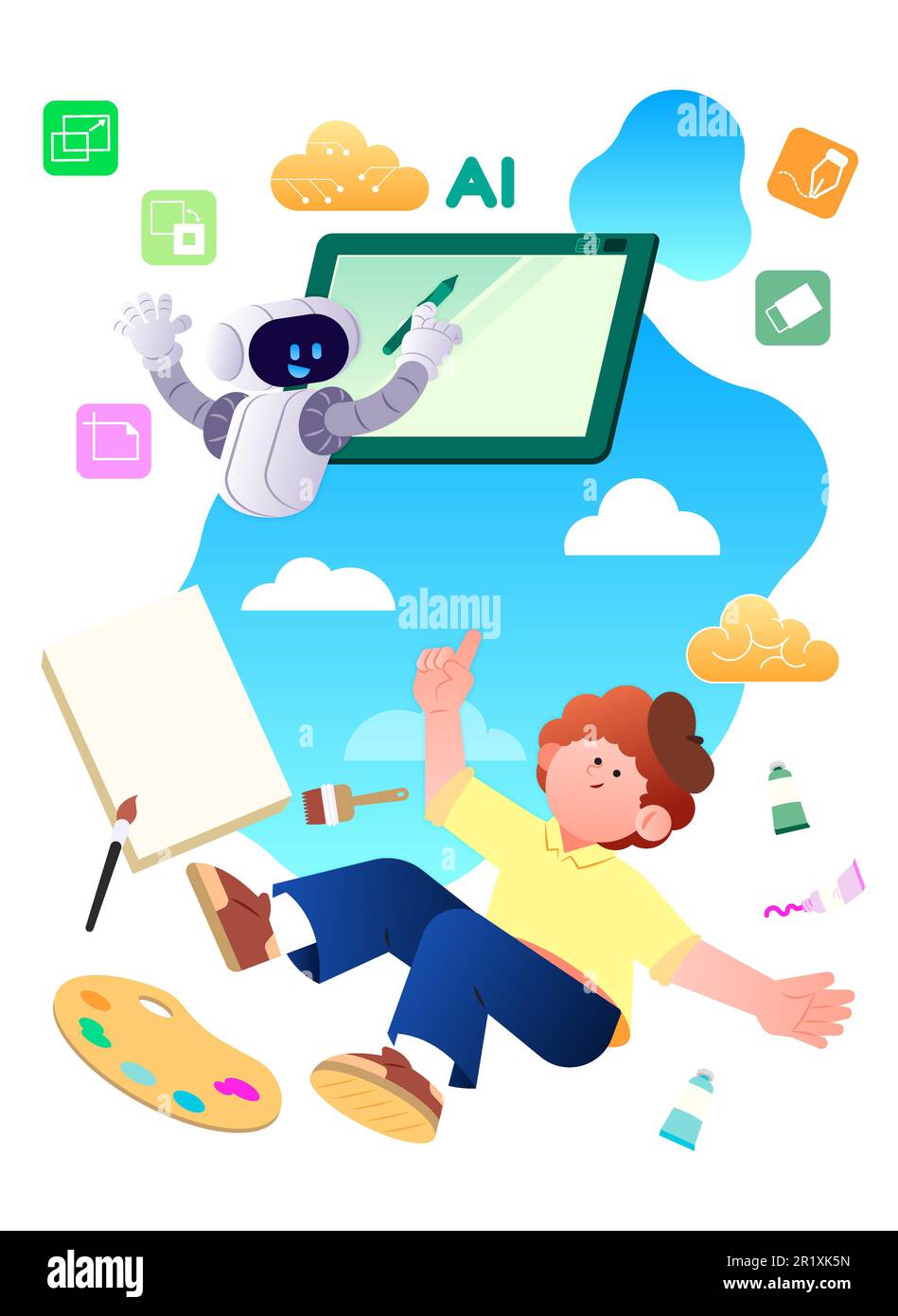 artificial intelligence AI chatting, chatbot vector illustration Stock ... artificial intelligence AI chatting, chatbot vector illustration Stock ...