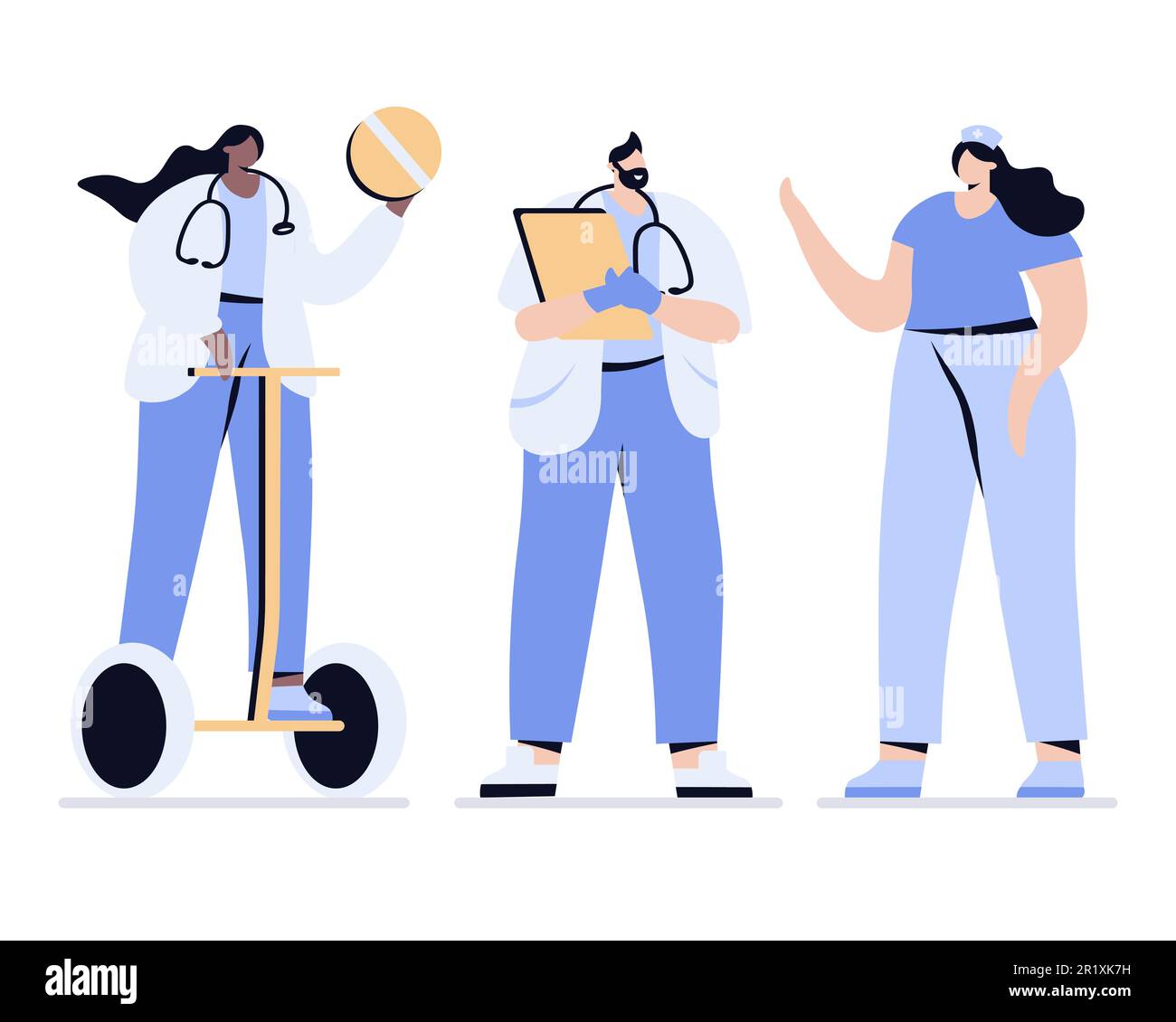 Healthcare nurse man tablet Stock Vector Images - Alamy