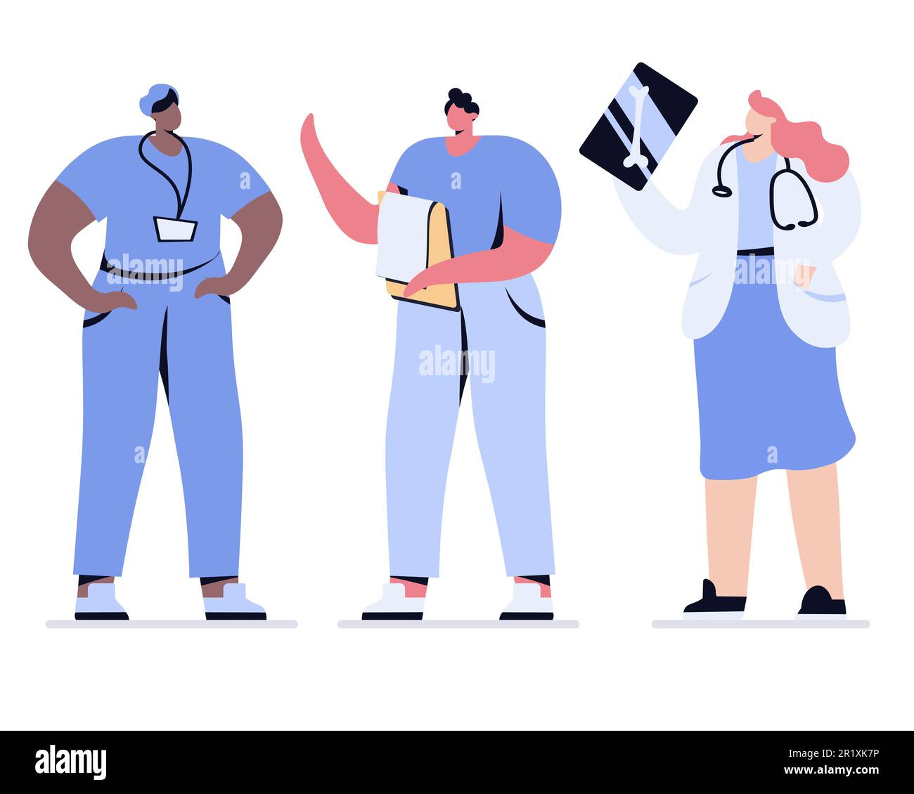 medic people vector doctors and nurses doctor with x-ray Stock Vector ...