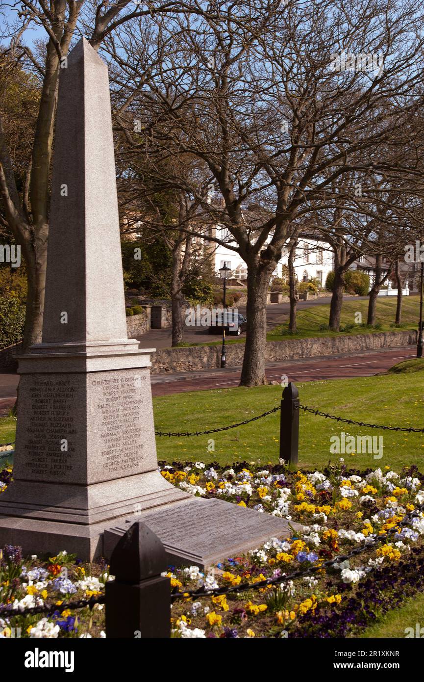 War memorial,Whitburn Village, South Tyneside Stock Photo - Alamy