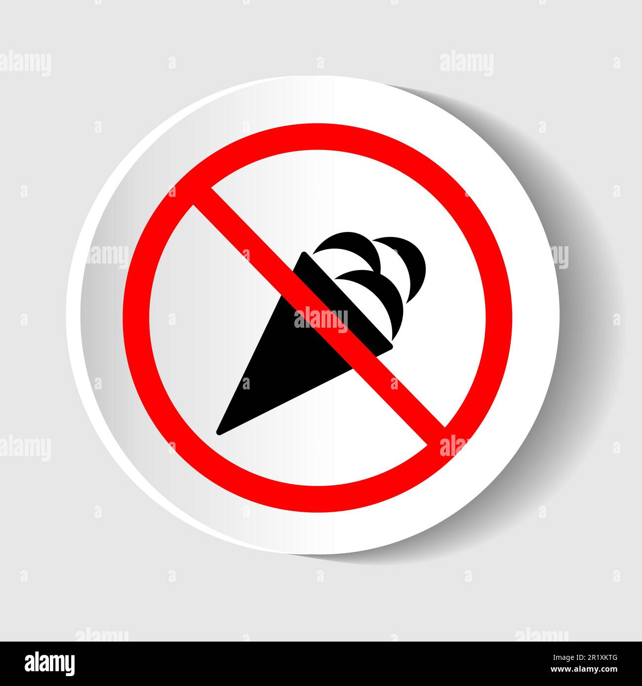 No ice symbol, No ice cream vector. Ice prohibited Stock Vector Image ...