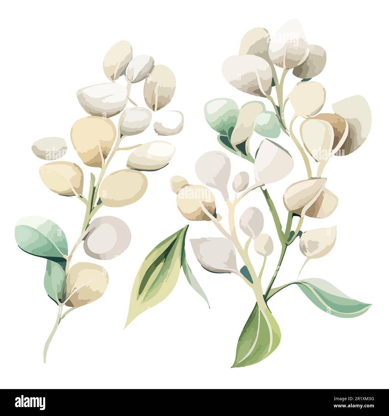 Bouquet painting oil Stock Vector Images - Alamy