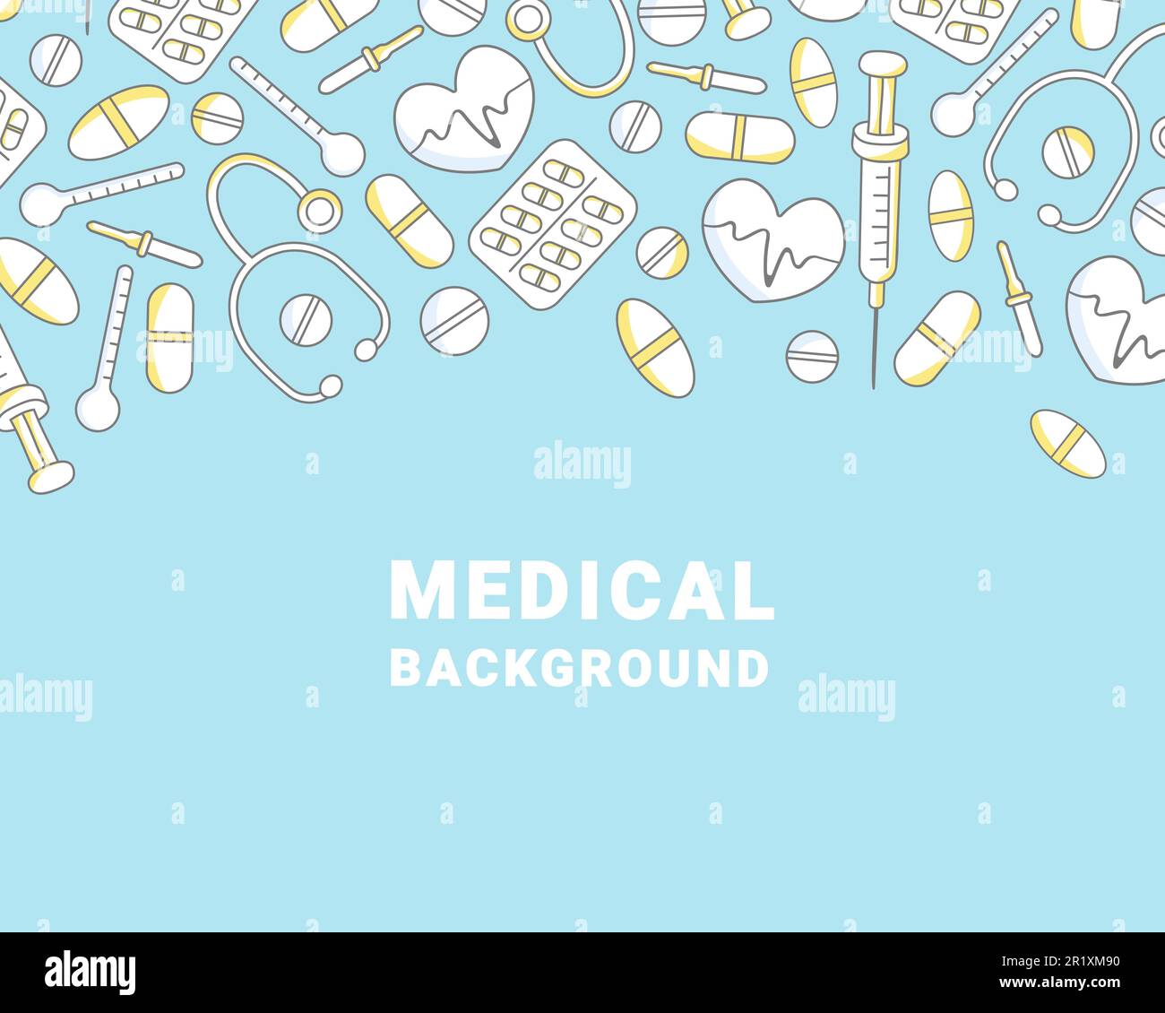 medical background with elements of traditional medicine arranged on ...