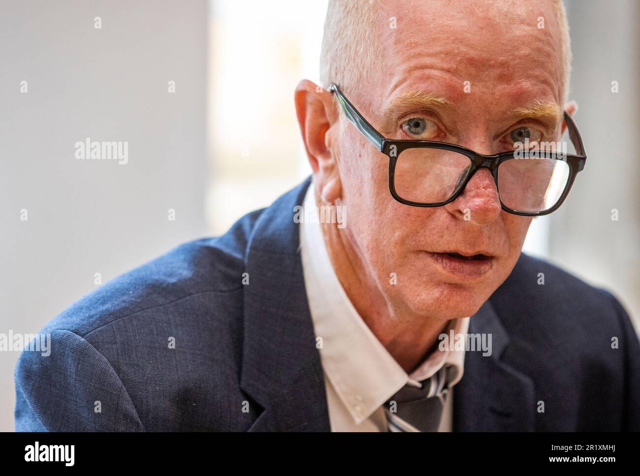 Paul Crawford during the launch of a report by Queens University Belfast into the murder of his ...