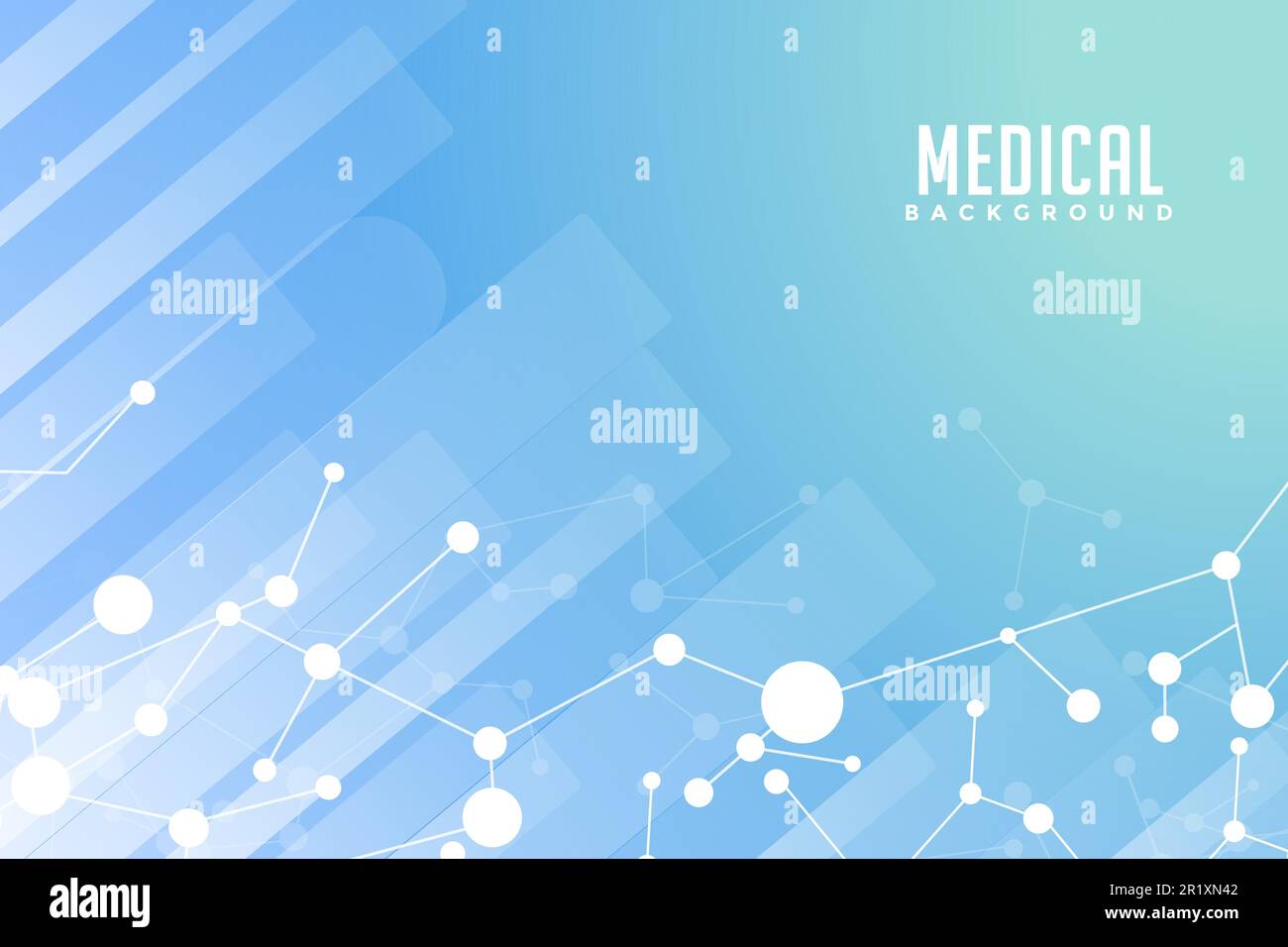 modern blue medical background with molecules gradient vector Stock ...