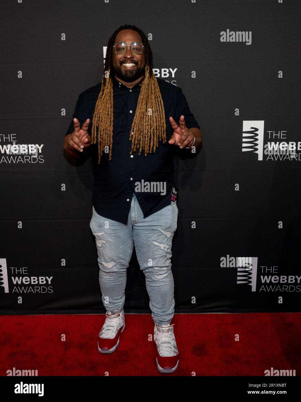 New York, USA. 15th May, 2023. Deondric Royster arrives on the red ...