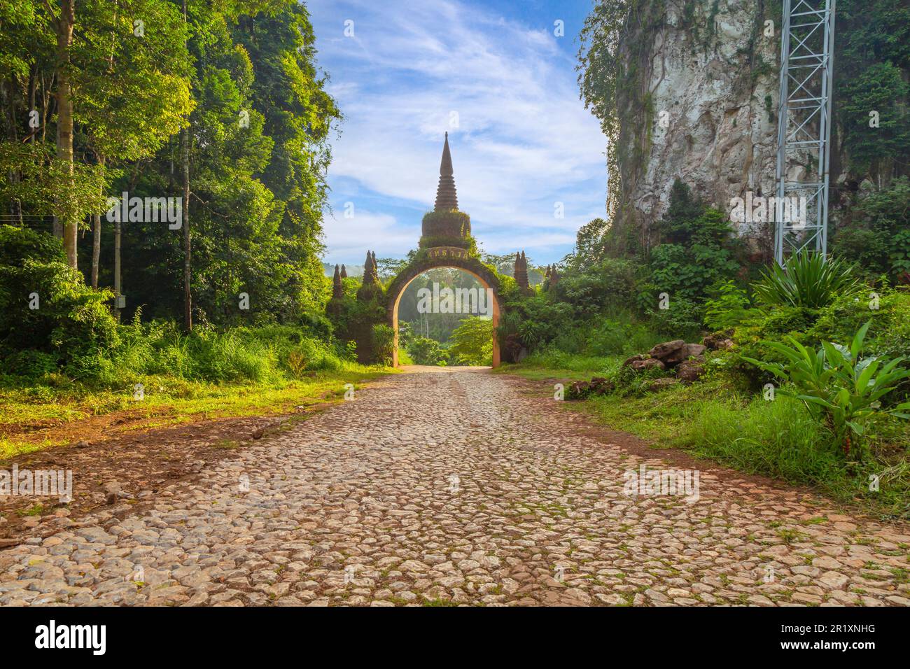 Landscape of beautiful sunrise at Khao Na Nai Luang Dharma Park at ...